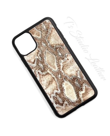 Python Snakeskin Embossed Texture Cowhide Leather Phone Case